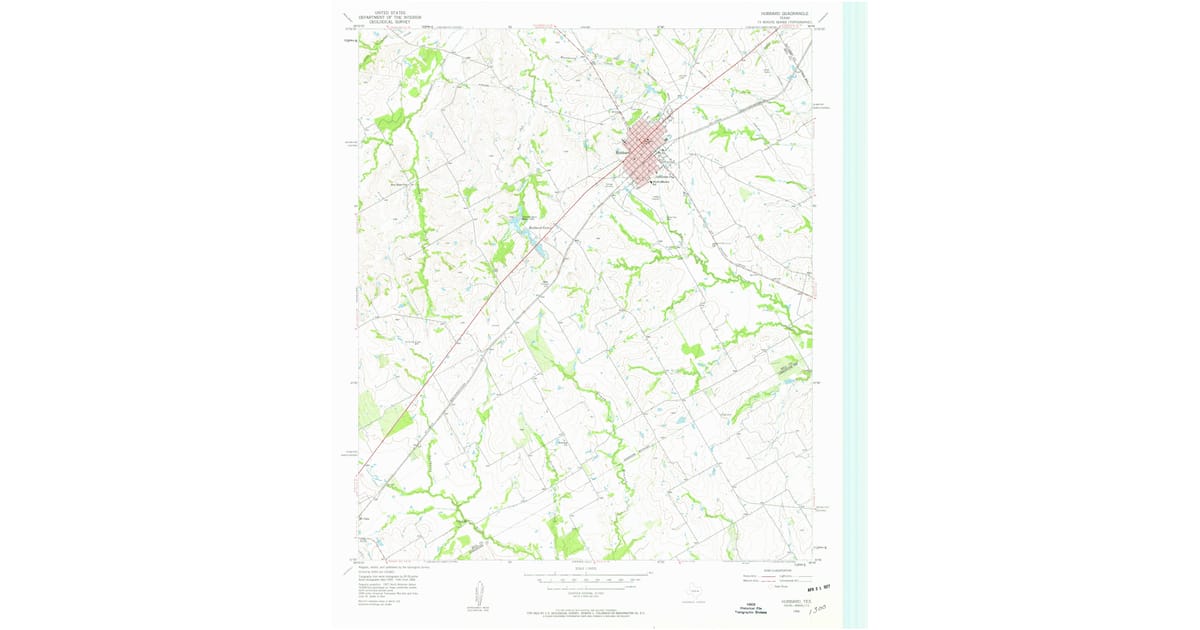 1956 Map of Hubbard, TX — High-Res | Pastmaps