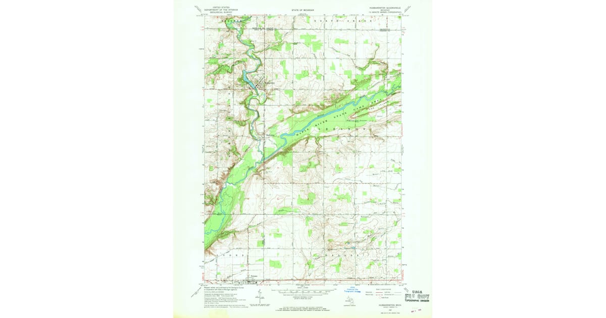 1967 Map of Hubbardston, MI — High-Res | Pastmaps