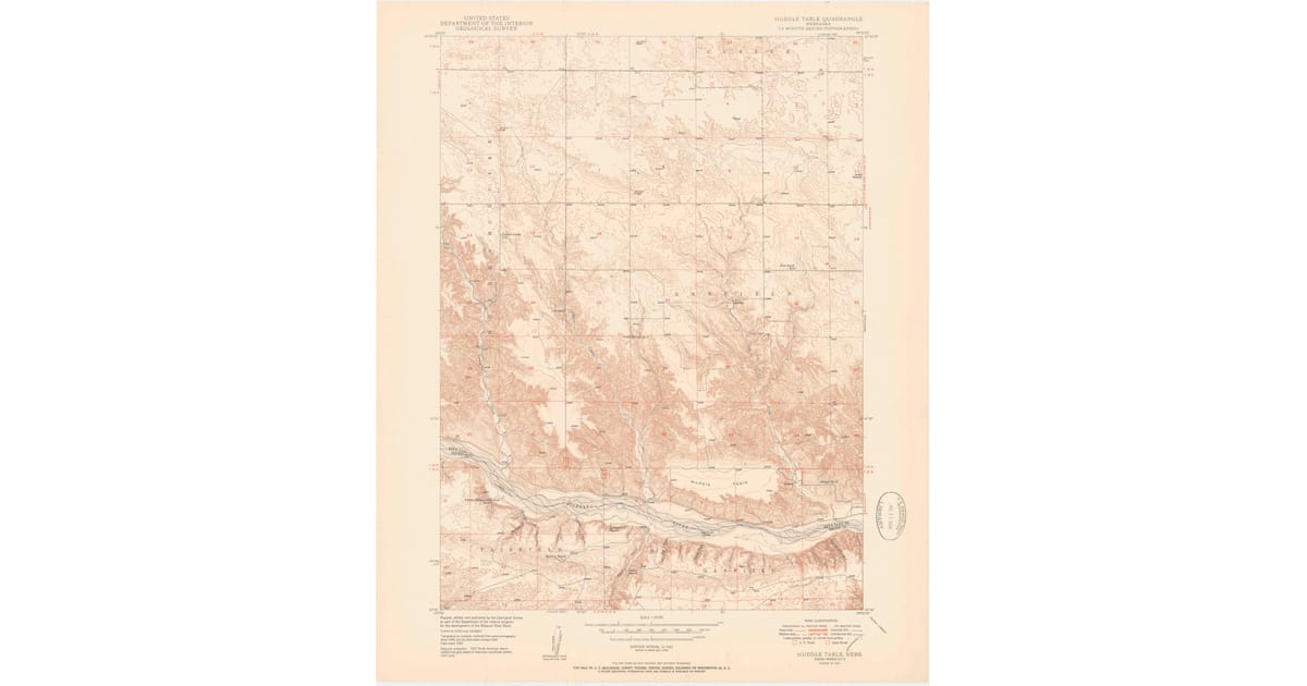 1950 Map of Huddle Table, Keya Paha County, NE — High-Res, 1950 Print ...