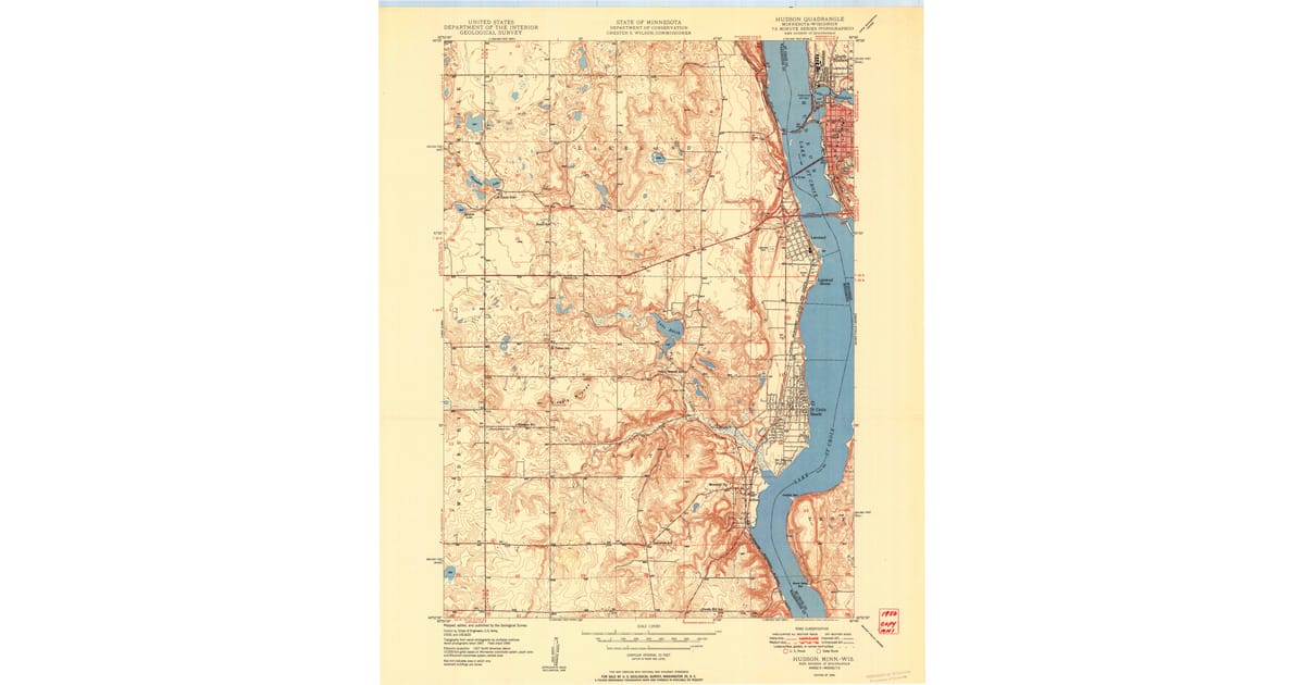 1950s Maps of North Hudson, WI | Pastmaps