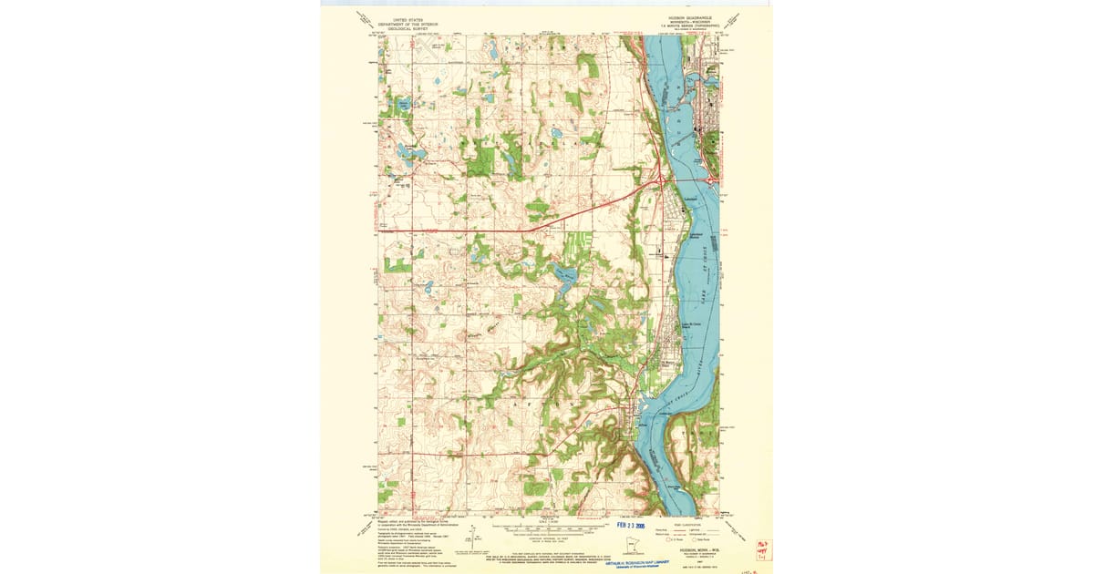 1967 Map of Hudson, WI — High-Res | Pastmaps