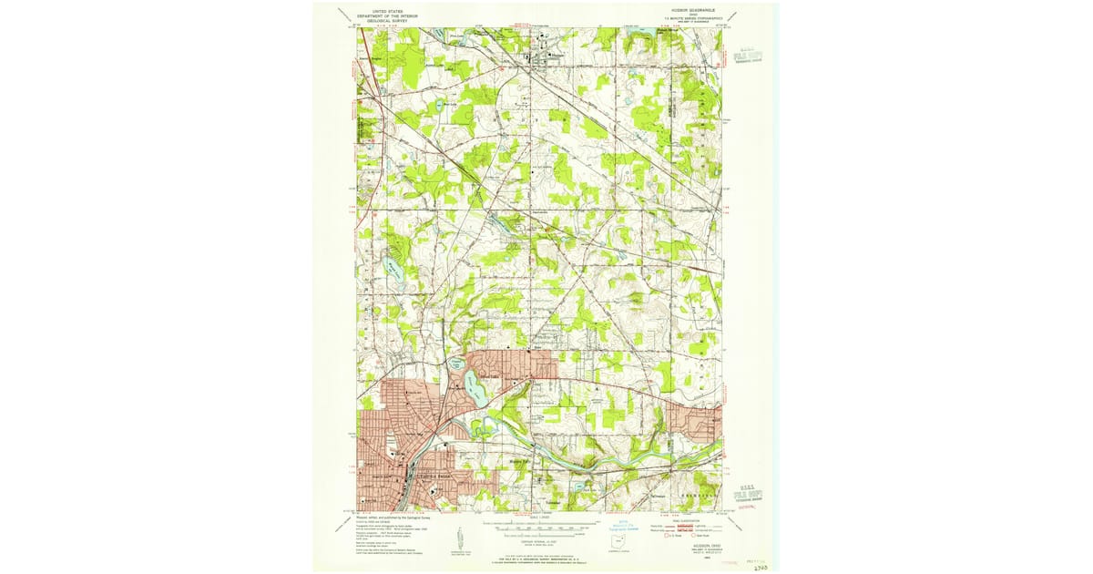 1953 Map of Hudson, OH — High-Res | Pastmaps