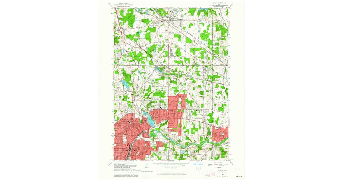 1963 Map of Hudson, OH — High-Res | Pastmaps