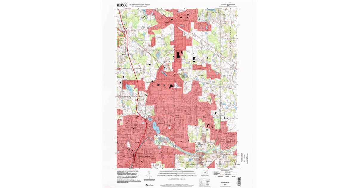 1994 Map of Hudson, OH — High-Res | Pastmaps
