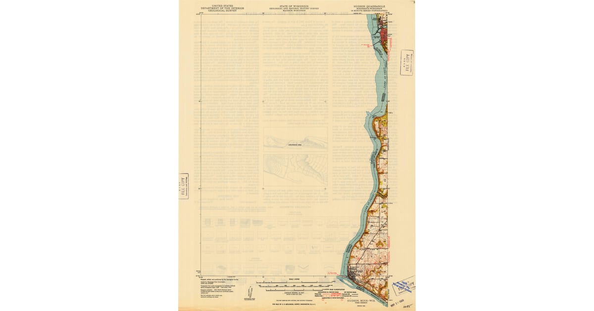 1949 Map of Hudson, WI — High-Res | Pastmaps