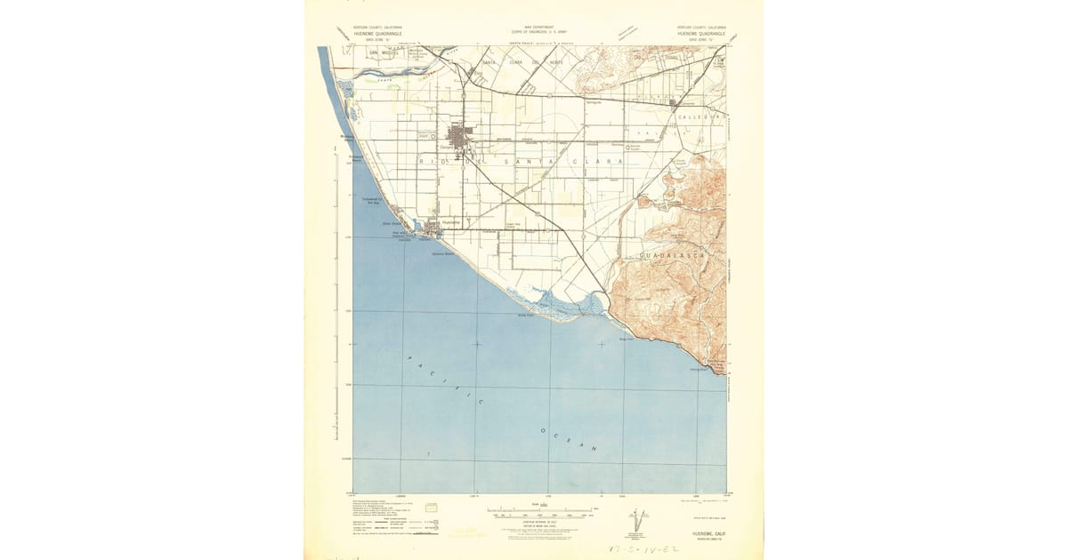 1942 Map of Hueneme, Ventura County, CA — High-Res | Pastmaps