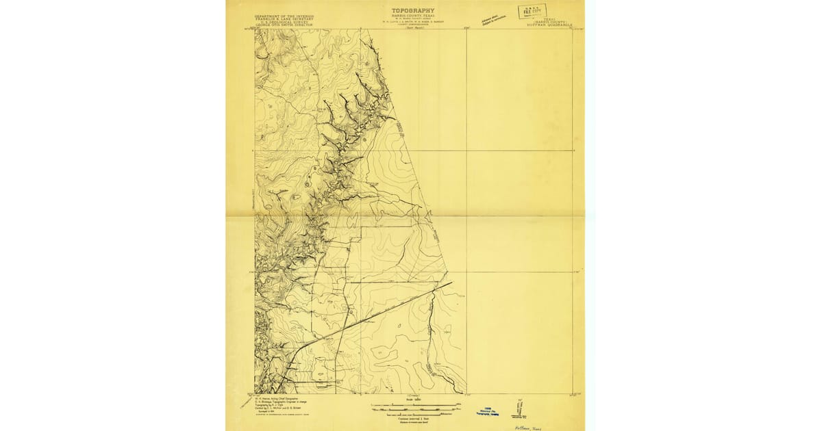 1916 Map of Huffman, Harris County, TX — High-Res | Pastmaps