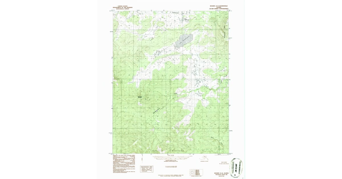 1986 Map of Hughes A-4, Yukon-Koyukuk Borough, AK — High-Res | Pastmaps