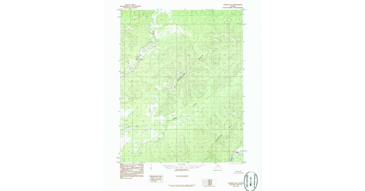 1986 Map of Hughes B-3, Yukon-Koyukuk Borough, AK — High-Res | Pastmaps