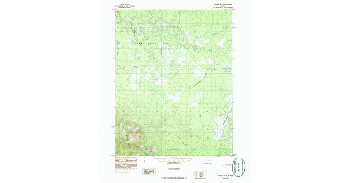 1986 Map of Hughes B-6, Northwest Arctic Borough, AK — High-Res | Pastmaps