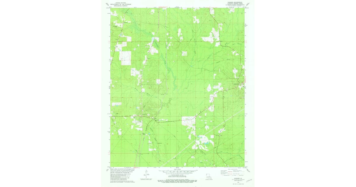 1981 Map of Hughes, Bossier Parish, LA — High-Res | Pastmaps