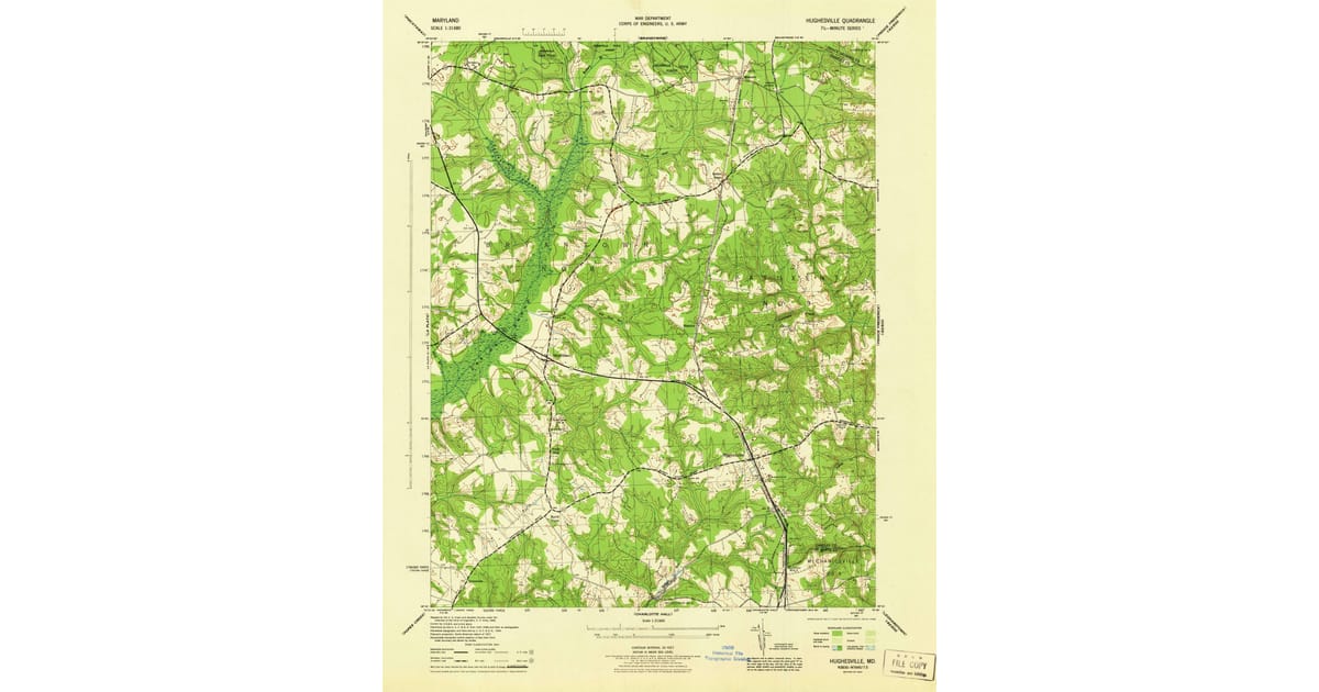 1944 Map of Hughesville, MD — High-Res | Pastmaps