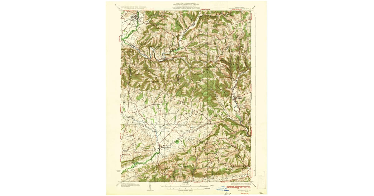 Old Maps of Washingtonville, Montour County for Hiking & Exploration ...