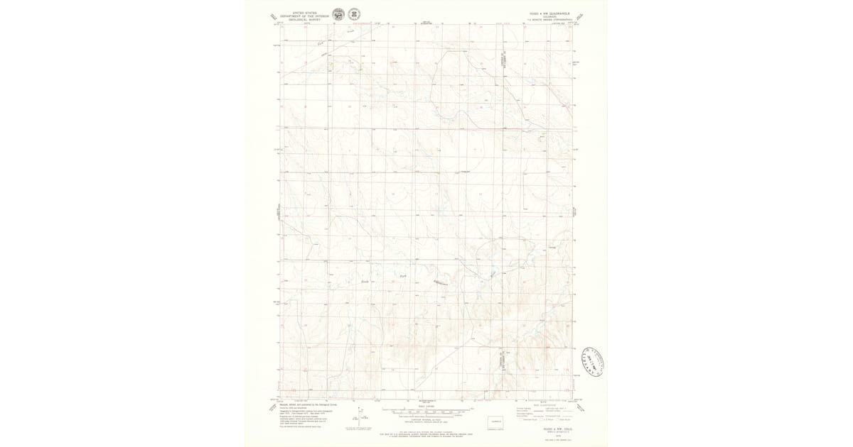 1979 Map of Hugo 4 NW, Lincoln County, CO — High-Res | Pastmaps