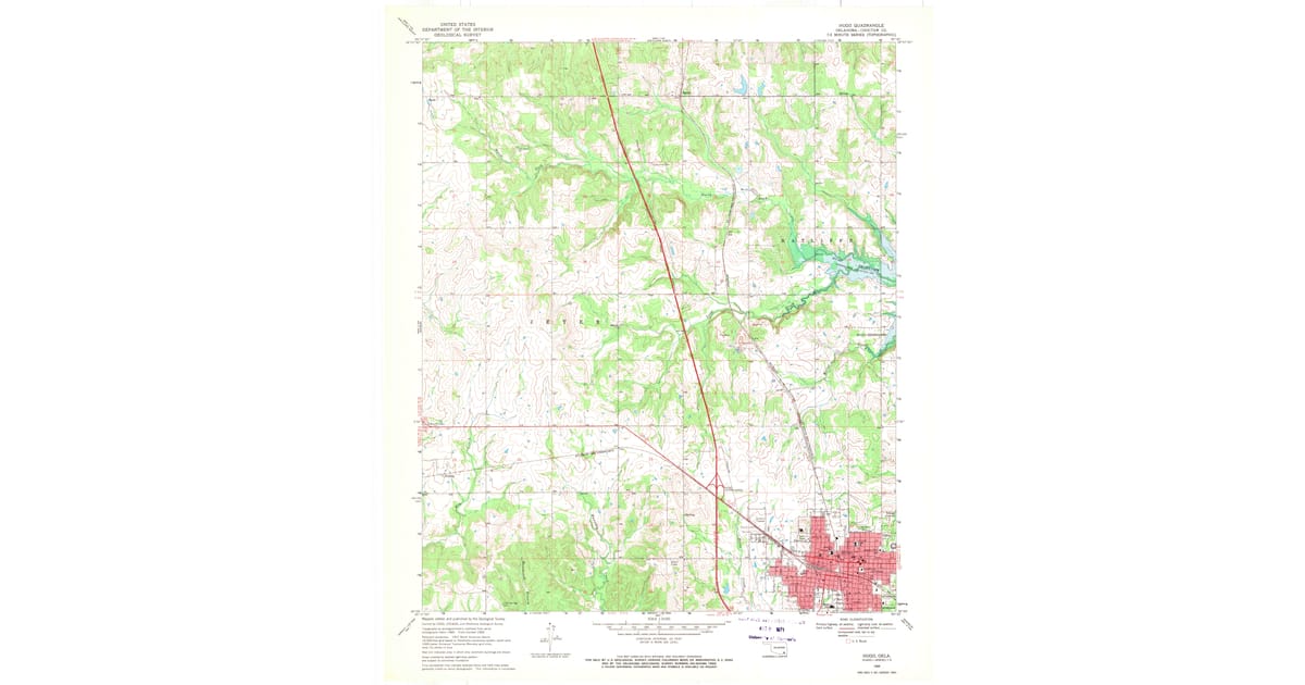 1969 Map of Hugo, OK — High-Res | Pastmaps