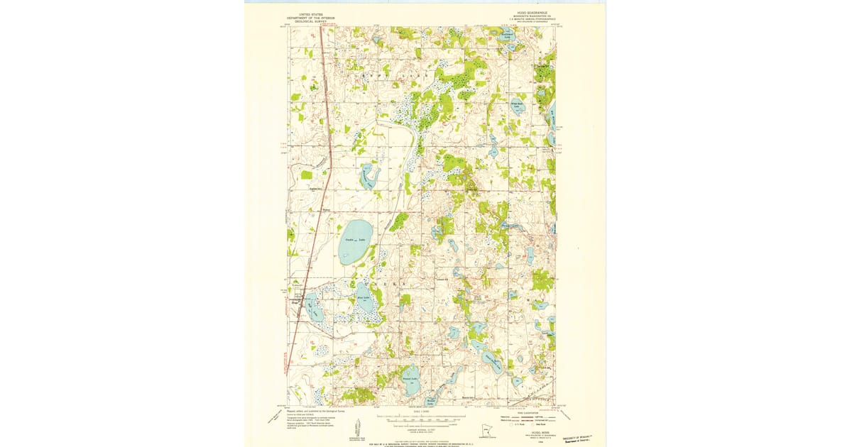 1954 Map of Hugo, MN — High-Res | Pastmaps