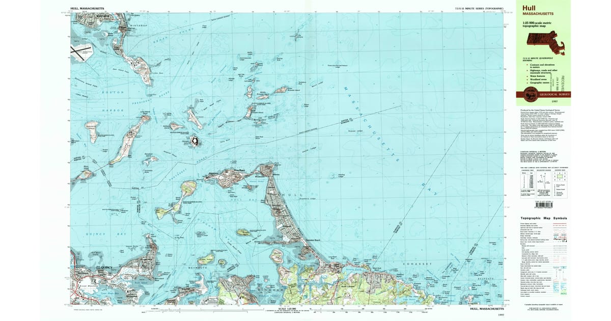 1997 Map of Hull, Plymouth County, MA — High-Res | Pastmaps