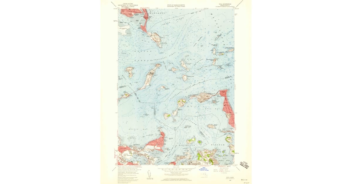 1958 Map of Hull, Suffolk County, MA — High-Res | Pastmaps