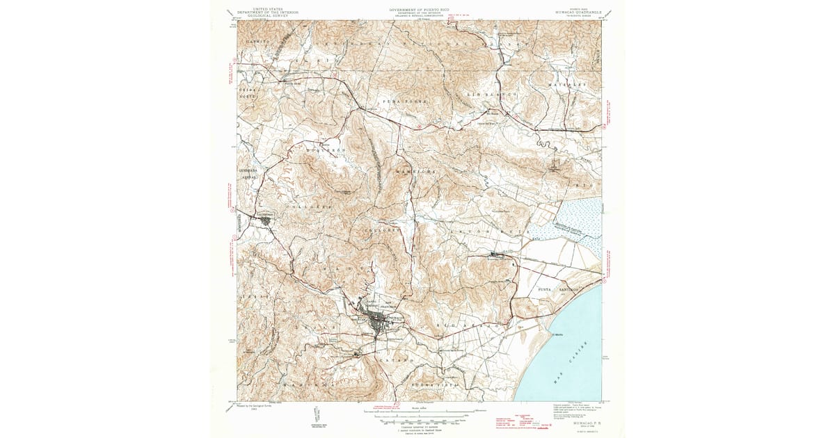 Old Maps of Humacao, Humacao for Metal Detecting | Pastmaps