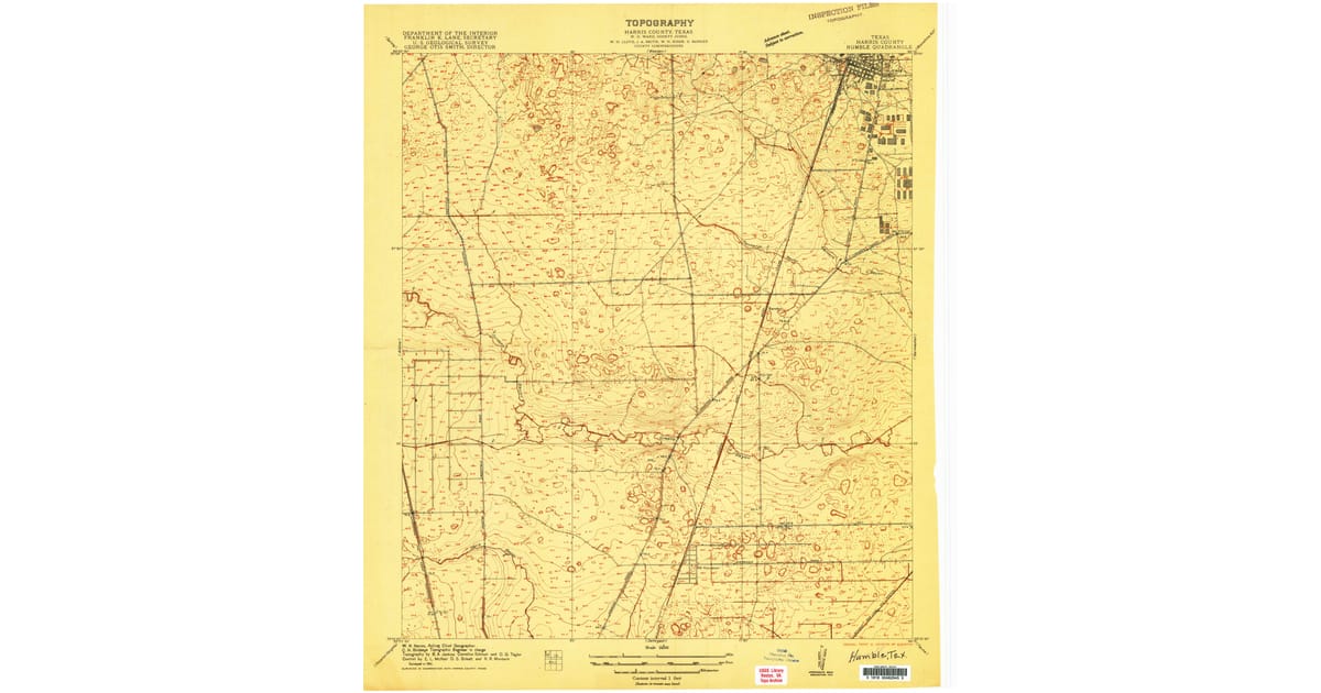 1916 Map of Humble, TX — High-Res | Pastmaps