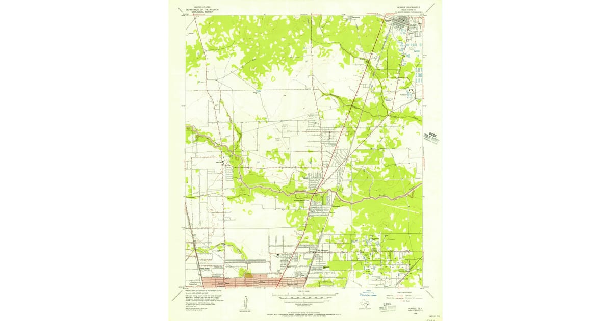 1954 Map of Humble, TX — High-Res | Pastmaps