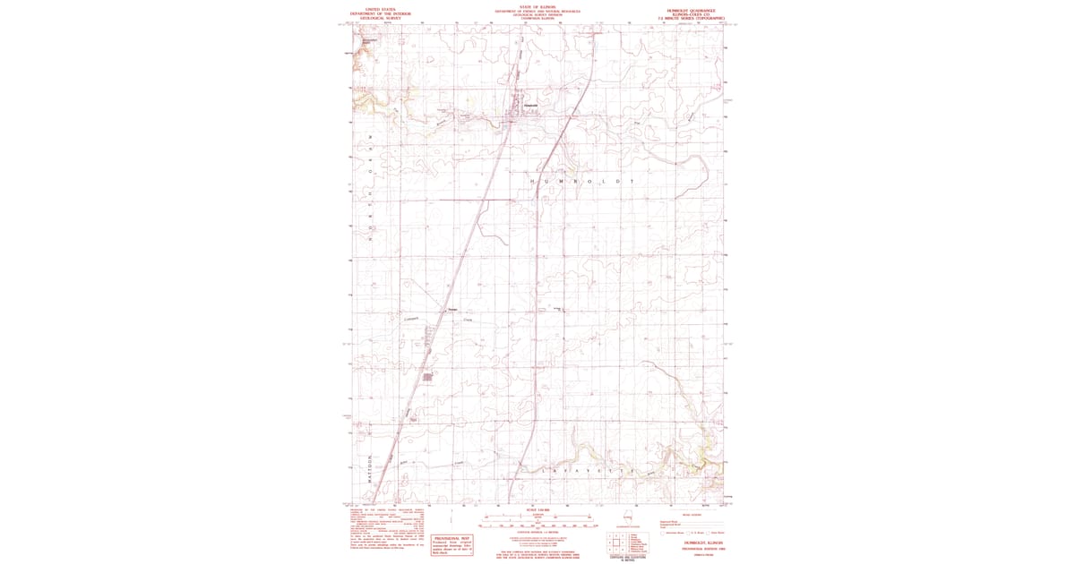 1983 Map of Humboldt, IL — High-Res | Pastmaps