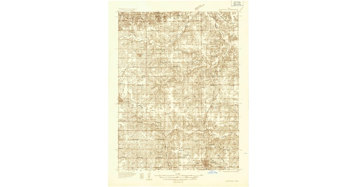 1934 Map of Humeston, IA — High-Res | Pastmaps