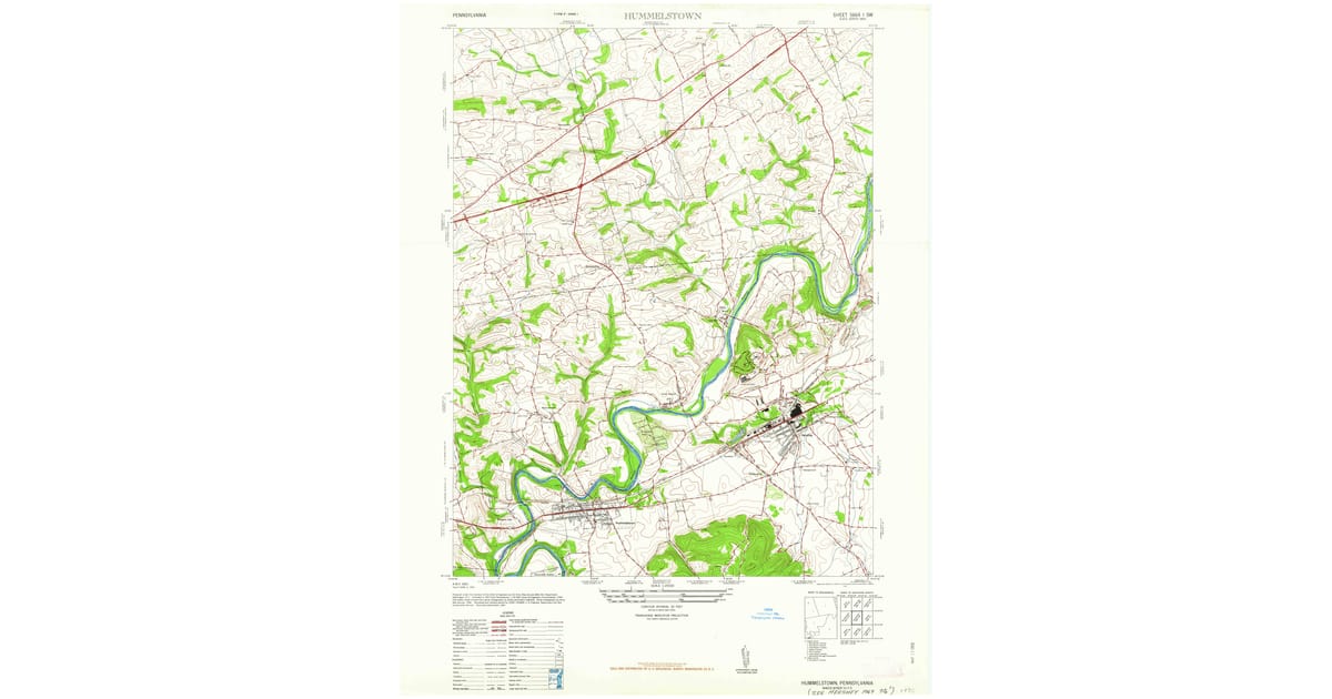 1947 Map of Hummelstown, PA — High-Res | Pastmaps