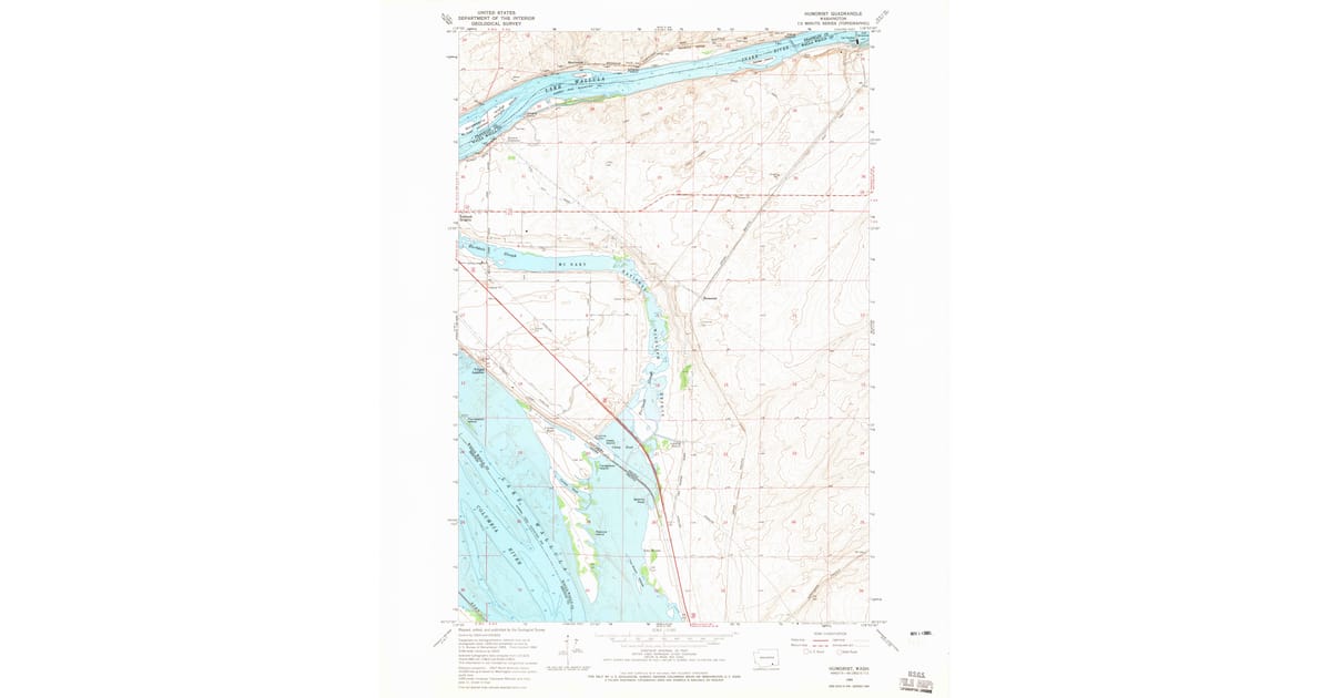 1964 Map of Humorist, Walla Walla County, WA — High-Res | Pastmaps