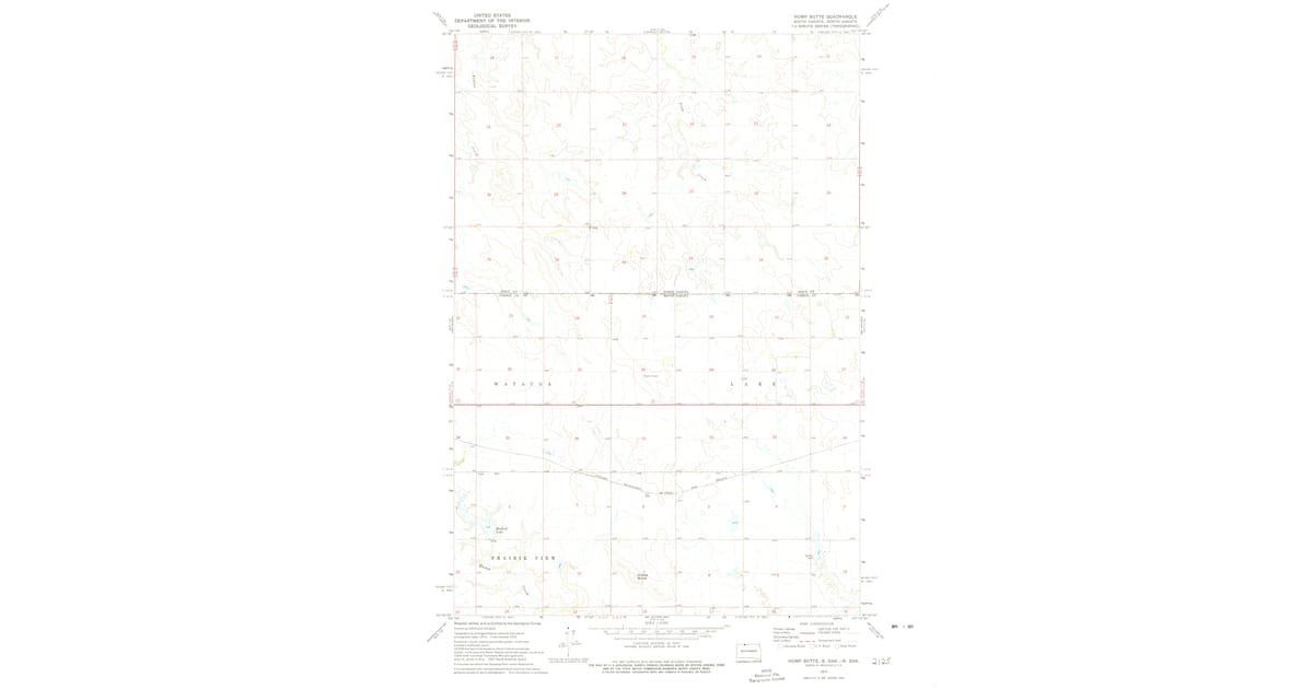 1972 Map of Hump Butte, Corson County, SD — High-Res | Pastmaps