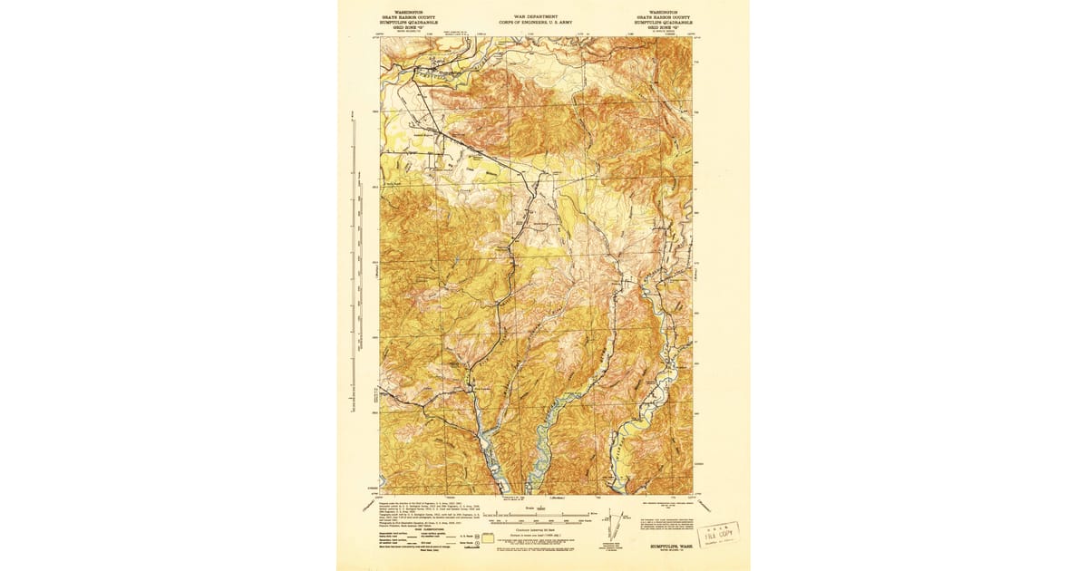 Old Maps of Nisson, WA for Hiking & Exploration | Pastmaps