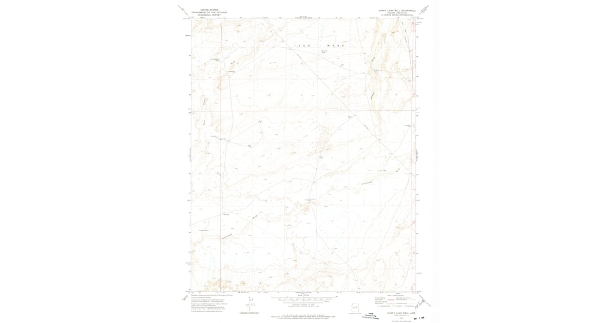 1972 Map of Humpy Camp Well, Navajo County, AZ — High-Res | Pastmaps