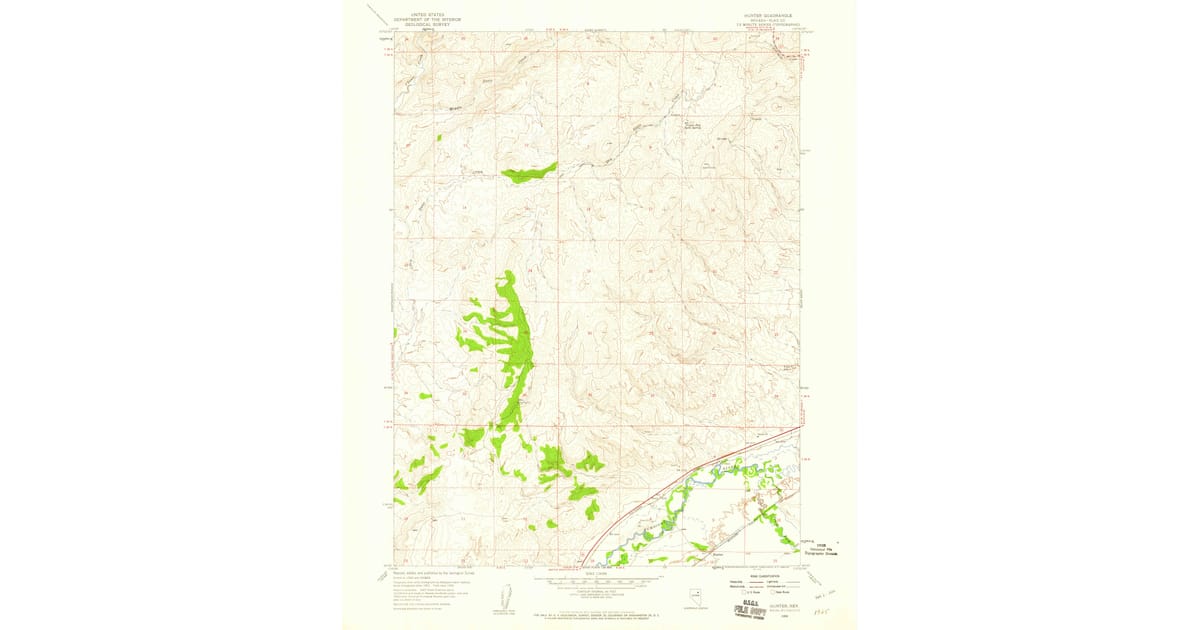 1958 Map of Hunter, Elko County, NV — High-Res | Pastmaps