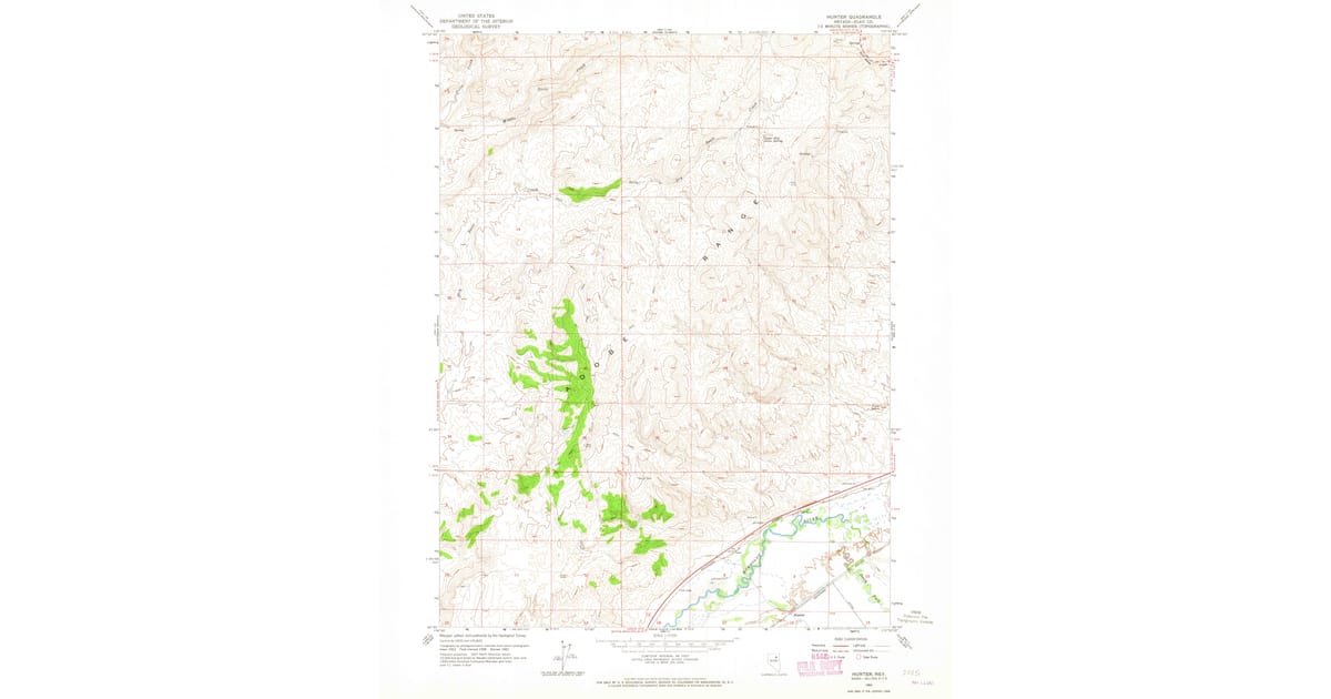 1962 Map of Hunter, Elko County, NV — High-Res | Pastmaps