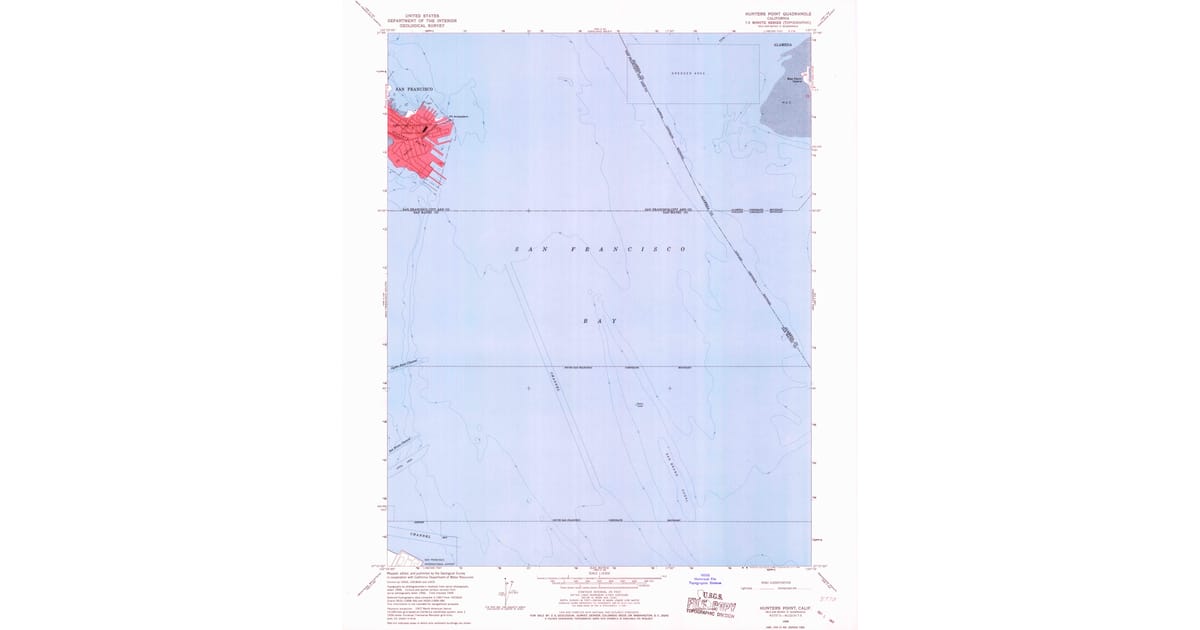 1956 Map of Hunters Point, San Francisco County, CA — High-Res | Pastmaps