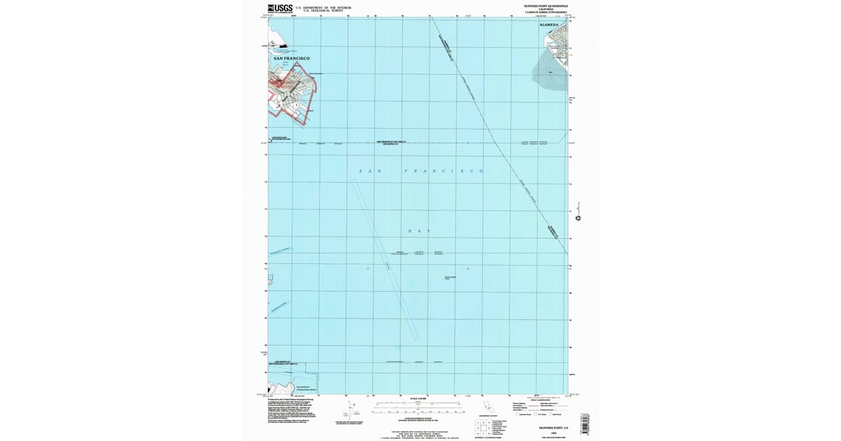 1993 Map of Hunters Point, San Francisco County, CA — High-Res | Pastmaps