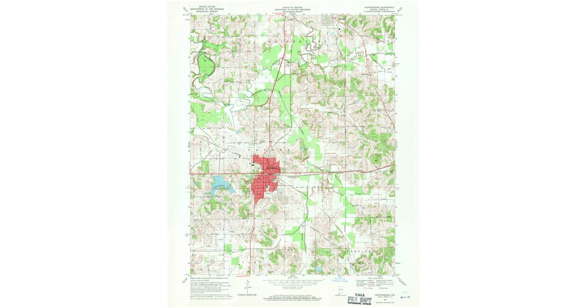1969 Map of Huntingburg, IN — High-Res | Pastmaps