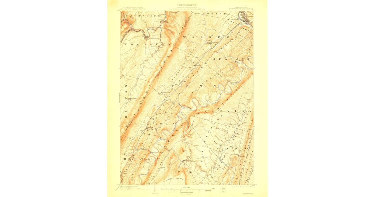 1904 Map of Huntingdon, PA — High-Res, 1912 Print | Pastmaps
