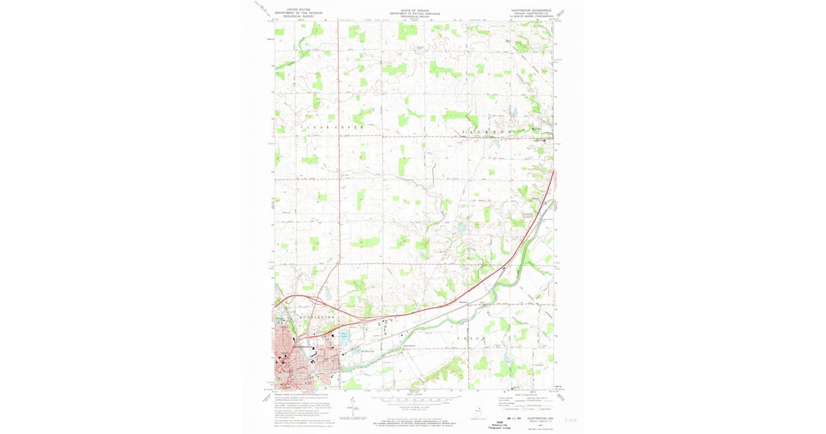 1970s Maps of Huntington County, IN | Pastmaps