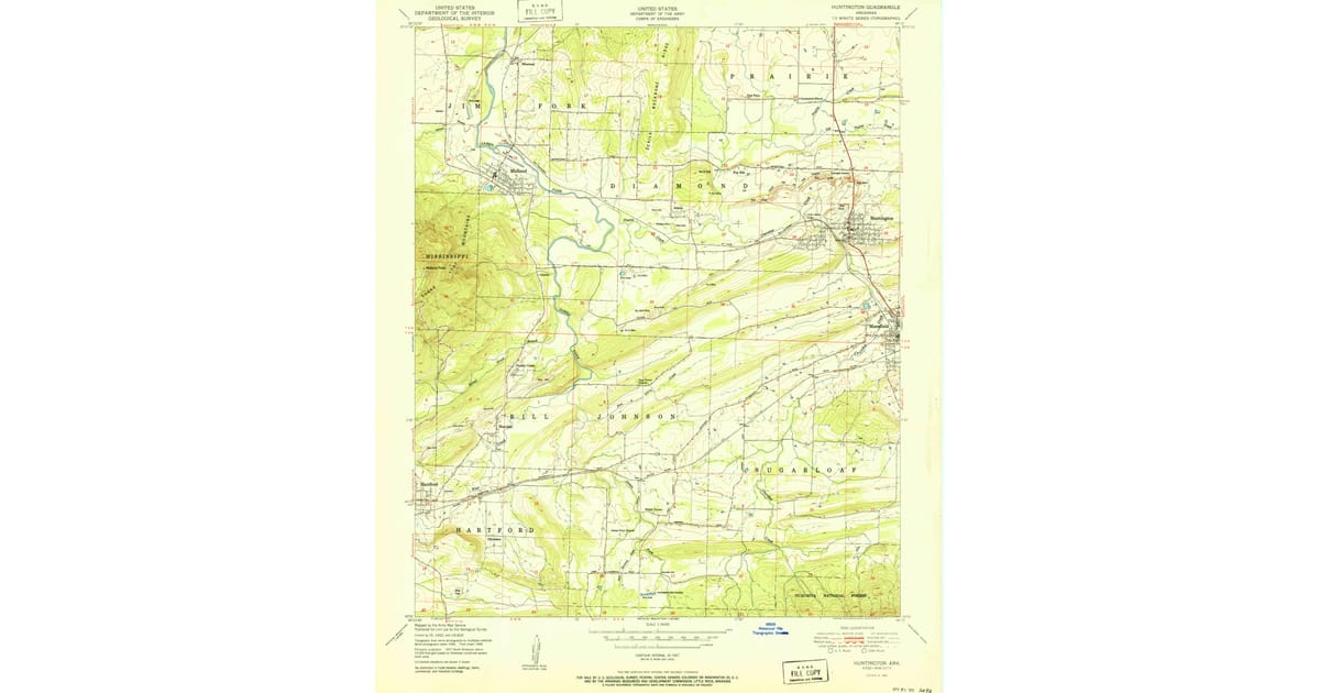 1951 Map of Huntington, AR — High-Res | Pastmaps