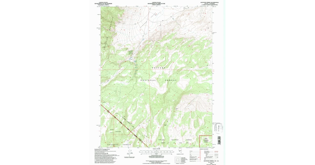 1994 Map of Huntoon Spring, Mineral County, NV — High-Res | Pastmaps