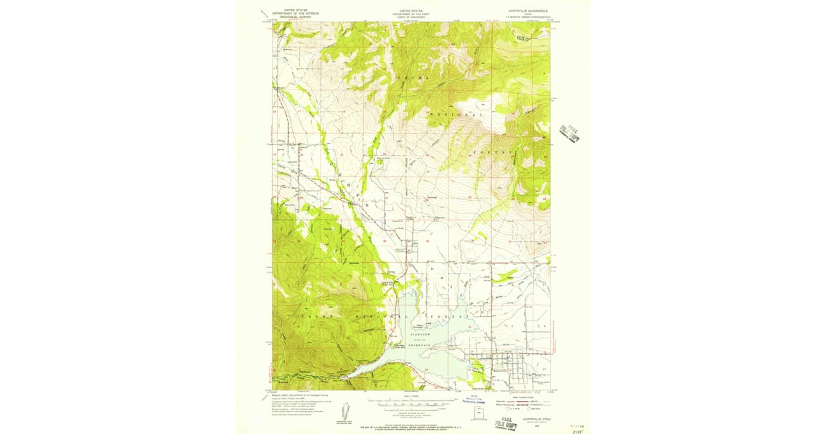 1955 Map of Huntsville, UT — High-Res | Pastmaps