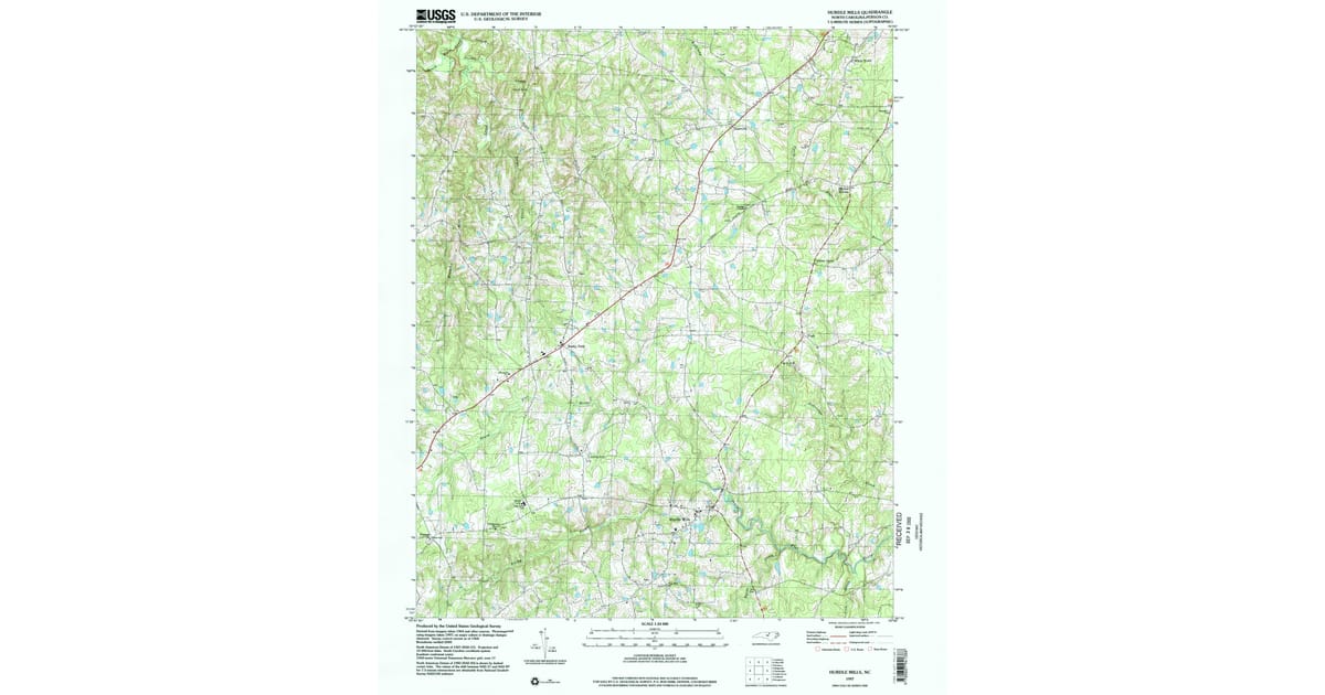 1997 Map of Hurdle Mills, Person County, NC — High-Res | Pastmaps