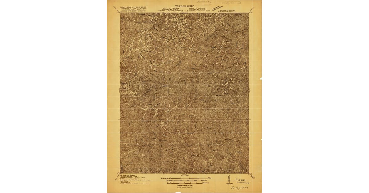 1915 Map of Hurley, Buchanan County, VA — High-Res | Pastmaps