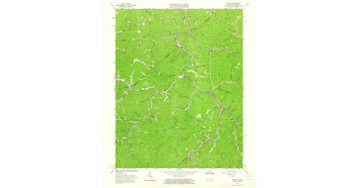 1963 Map of Hurley, Buchanan County, VA — High-Res | Pastmaps