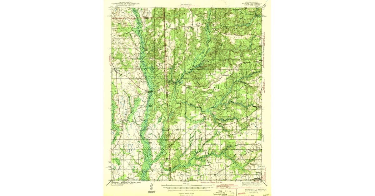 1943 Map of Hurley, MS — High-Res | Pastmaps