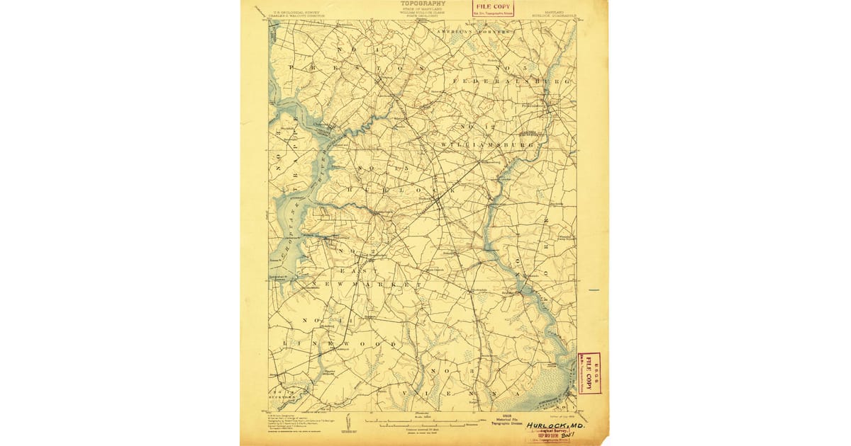 1905 Map of Hurlock, MD — High-Res | Pastmaps