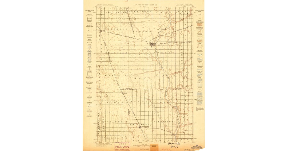 Old Maps of Riverside Hutterite Colony, SD | Pastmaps