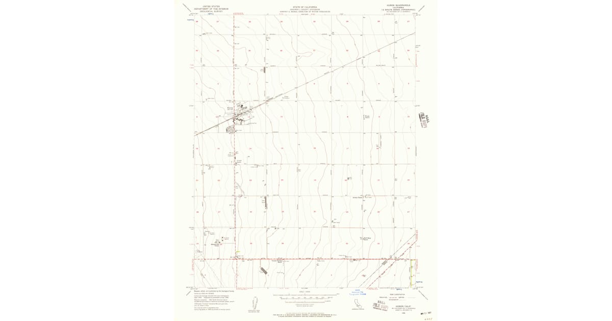 1956 Map of Huron, CA — High-Res | Pastmaps