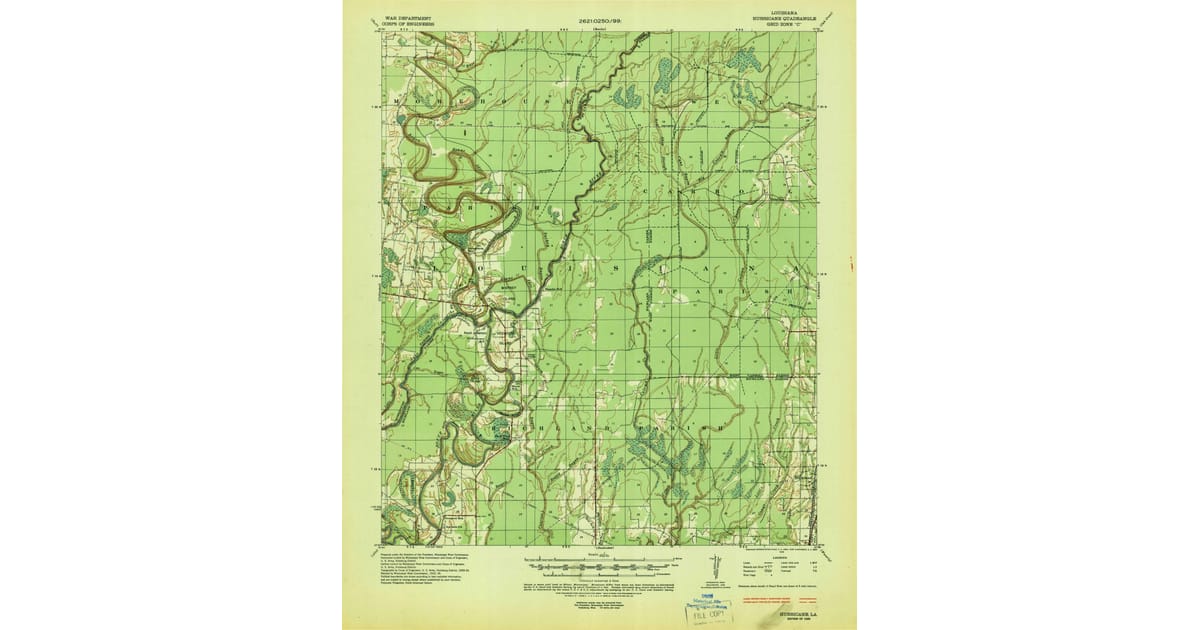 Old Historical Maps of Bear Skin, LA | Pastmaps